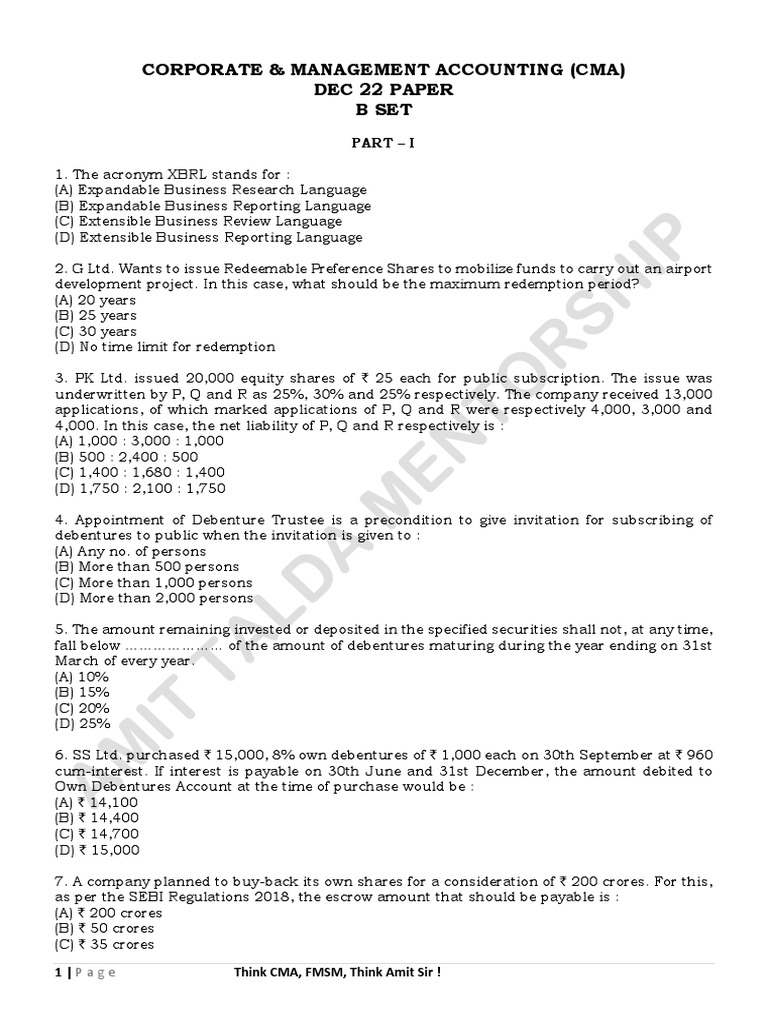 Cma Dec 22 Answers - Draft | PDF | Income Statement | Balance Sheet