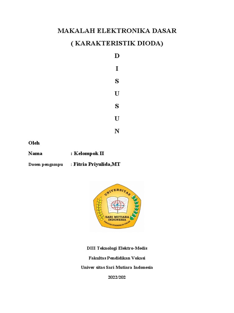 Makalah Elektronika Karakteristik Dioda | PDF | Komputer | Teknologi ...