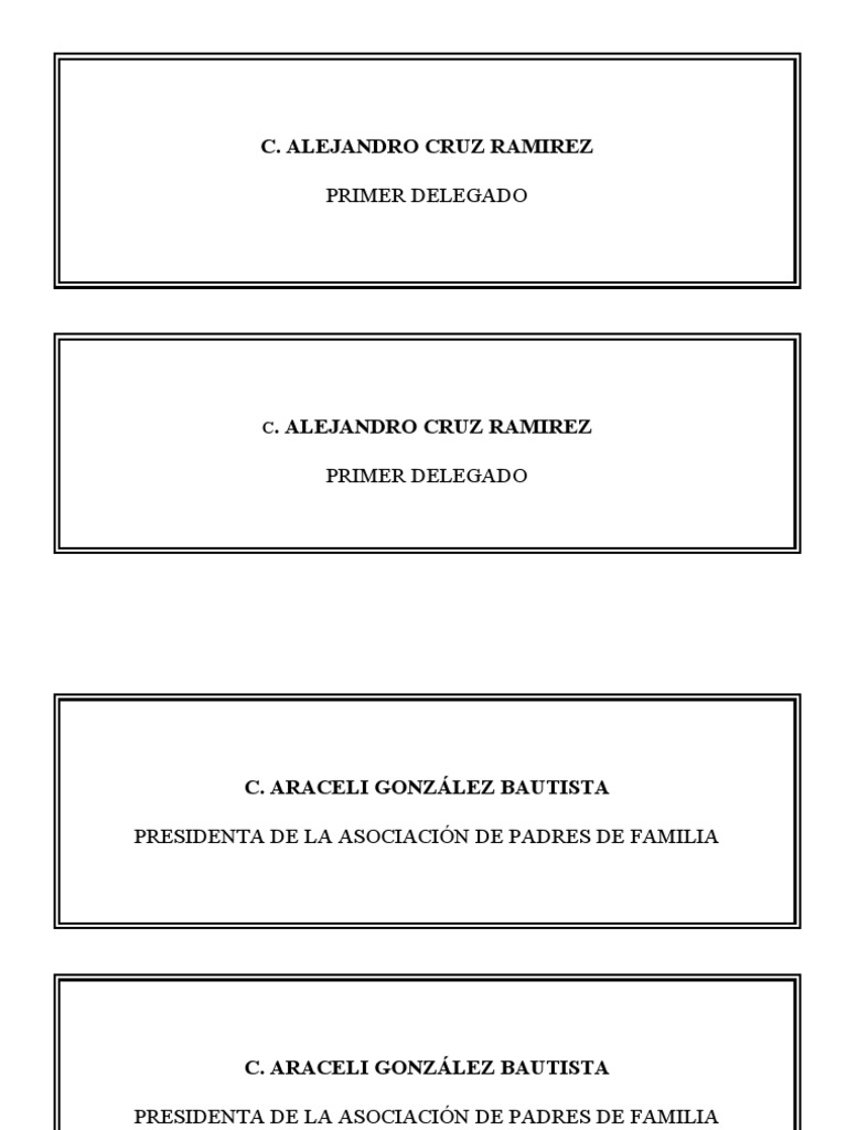 Personificadores para Mesas de Presidium | PDF Personificadores para Mesas de Presidium | PDF