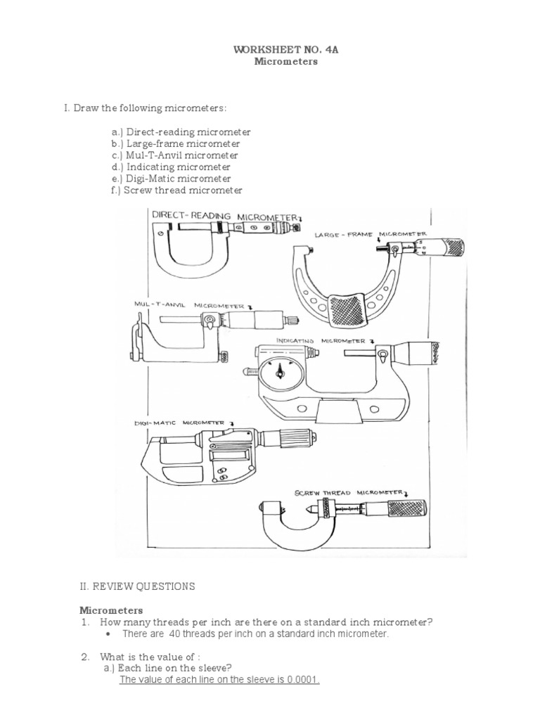 TVET 1 (Worksheet 4) | PDF | Mechanical Engineering | Tools
