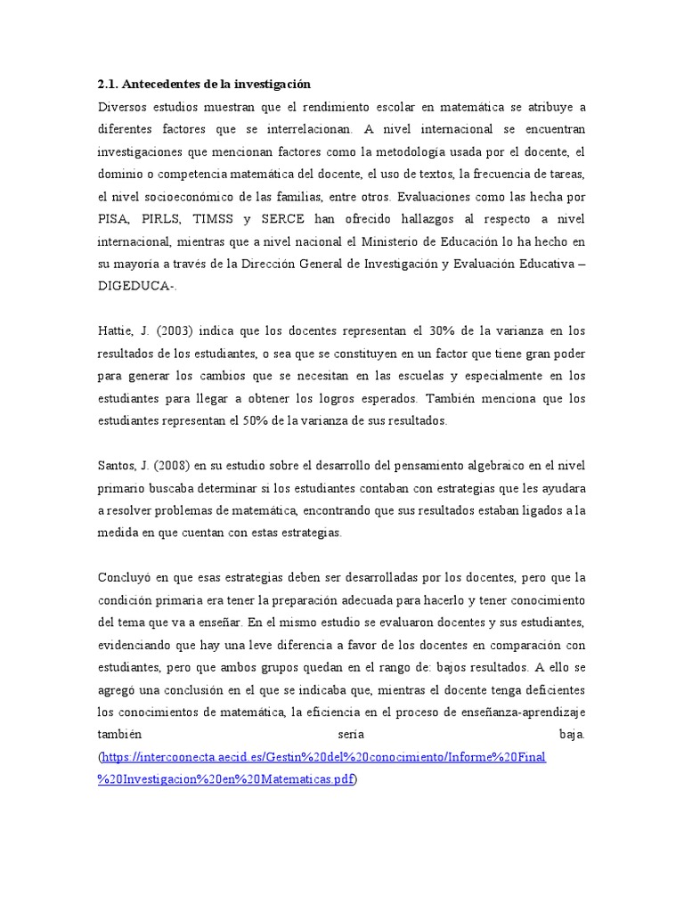 Tesis Zobeida - Bajo Rendimiento en Matematicas | PDF | Enseñando ...