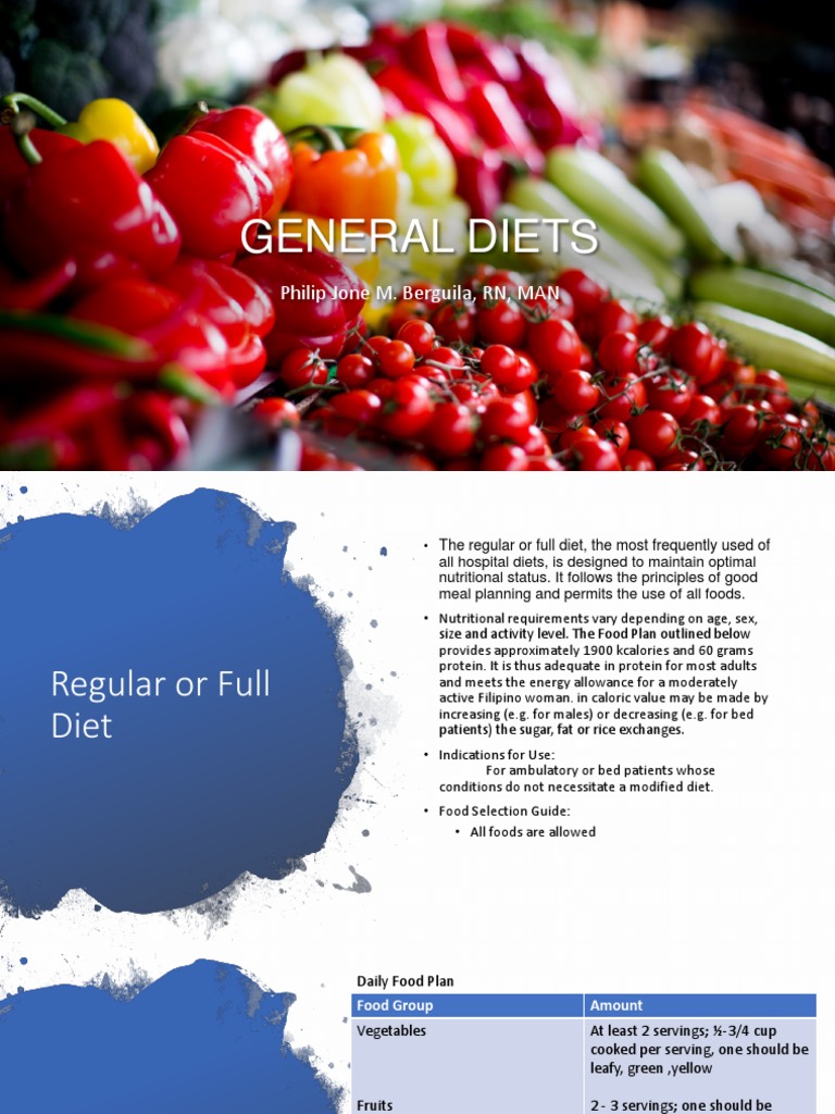 General Diets | PDF | Foods | Vegetarianism