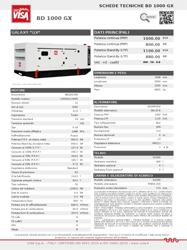 Galaxy BD 1000 GX GX 400v 50hz It | PDF