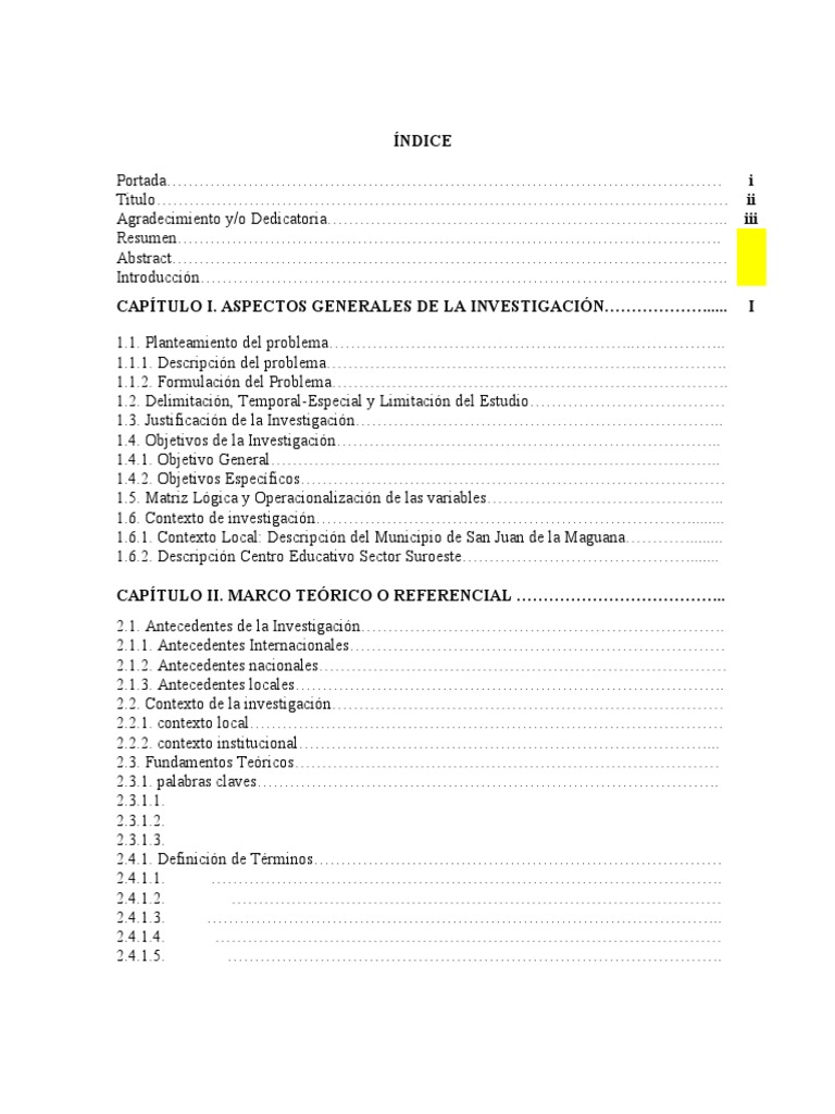 Ejemplo de Índice | PDF | Método científico | Razonamiento deductivo