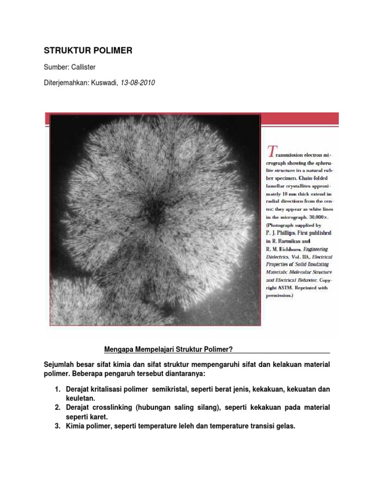 Struktur dan Sifat Polimer | PDF
