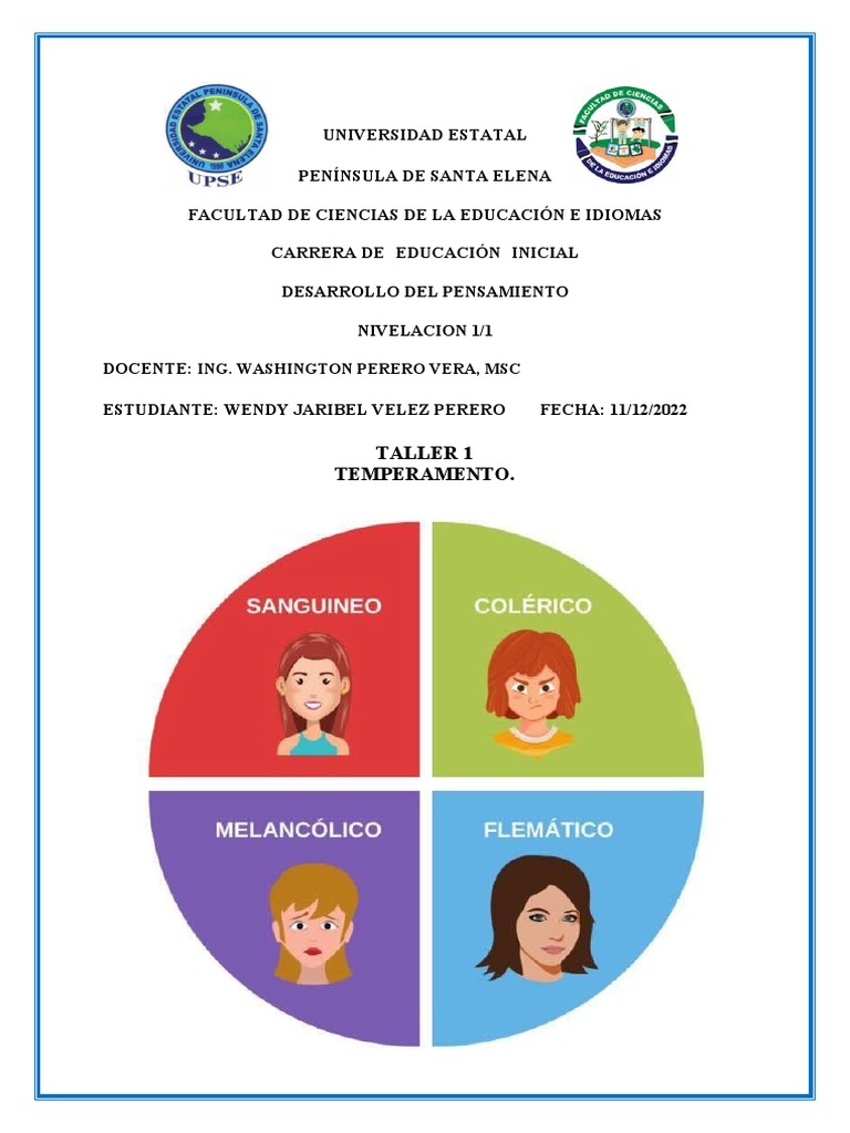 TEMPERAMENTO | PDF | Temperamento | Virtud