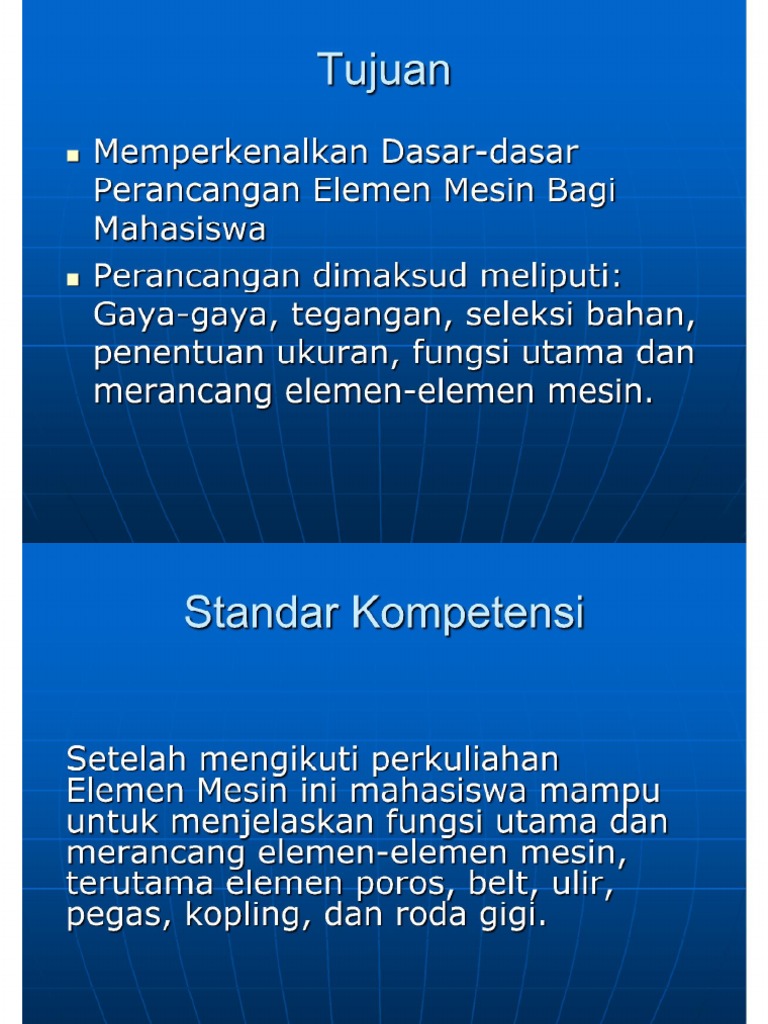 Pertemuan - 1 - Dasar - Dasar Elemen Mesin | PDF Pertemuan - 1 - Dasar - Dasar Elemen Mesin | PDF