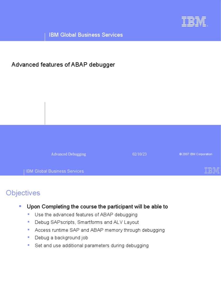 Dokumen - Tips Advanced Debugging in Abap | PDF | Computer Science ...