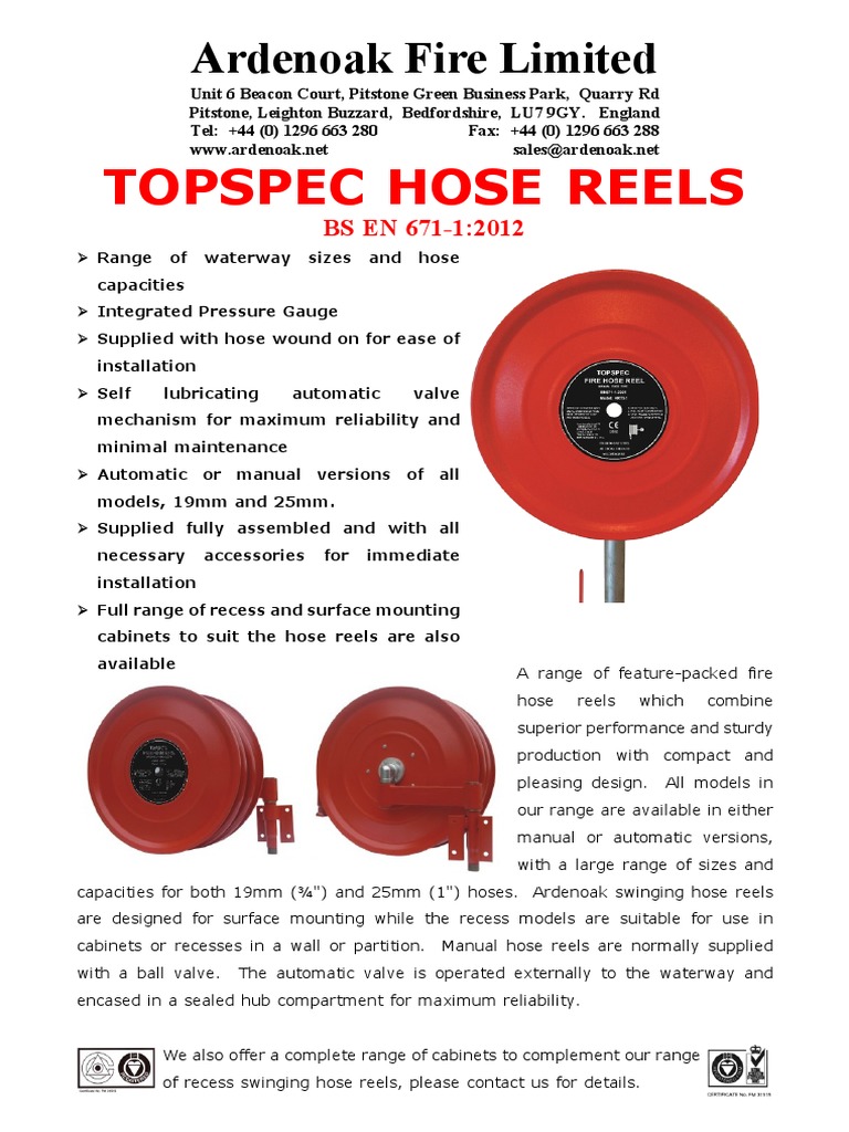 Topspec Hose Reels | PDF | Valve | Mechanical Engineering