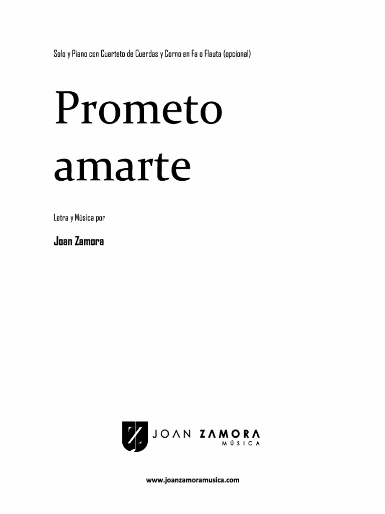 Prometo Amarte - Solo y Piano | PDF | Instrumentos musicales