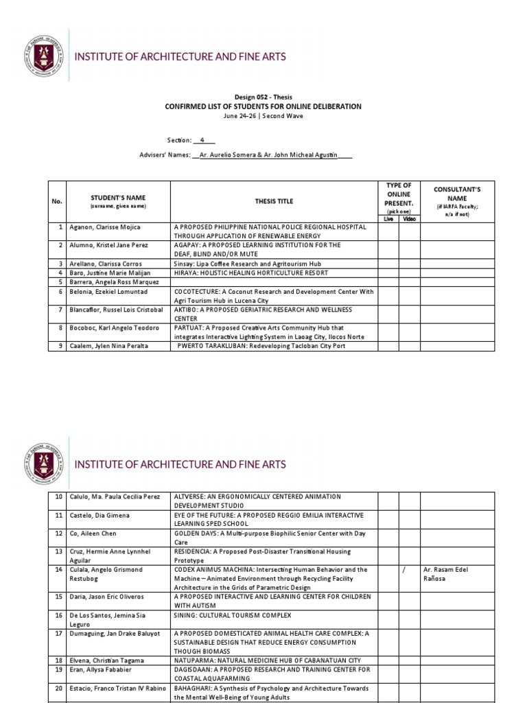 Form 01 List of Students For Online Deliberation Updated | PDF