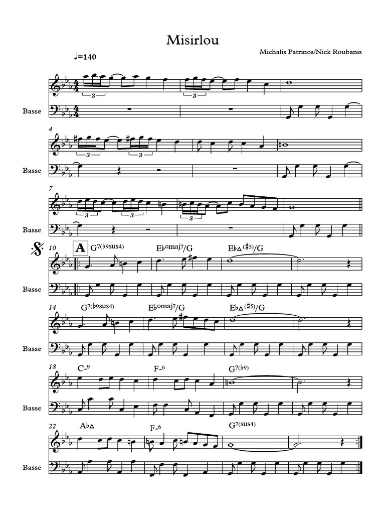 Misirlou Part Ut - Partition Complète | PDF
