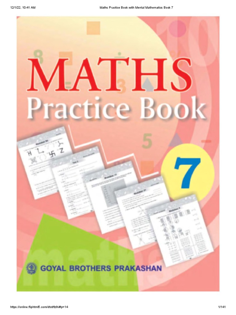 Maths Practice Book With Mental Mathematics Book 7 | PDF | Mathematics ...