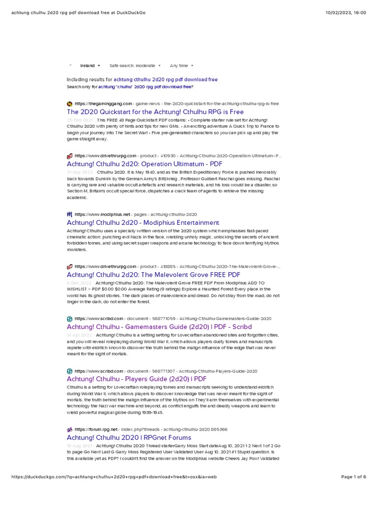 The 2D20 Quickstart For The Achtung! Cthulhu RPG Is Free | PDF | Tabletop Role Playing Game ...