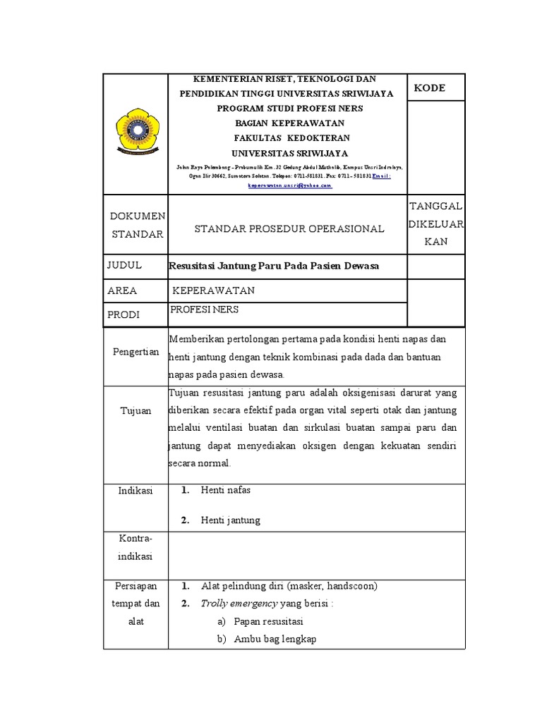 (REVISI) SOP RJP (Dewasa & Anak) | PDF