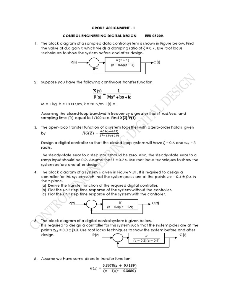 Group Assignment 1 Pdf Control Theory Computing 