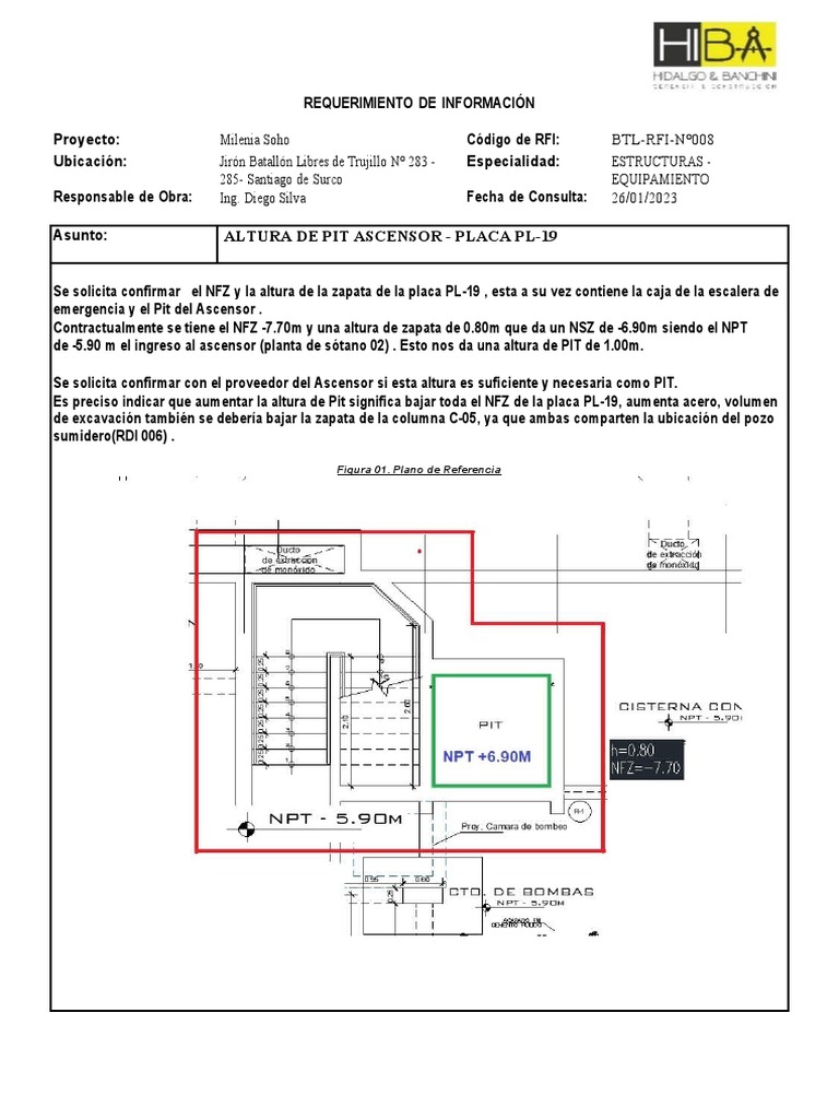 Rfi - 008 - Pit Del Ascensor | PDF