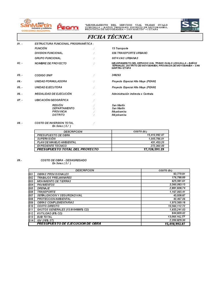 Ficha Técnica OK | Descargar gratis PDF | Presupuesto | Sector privado