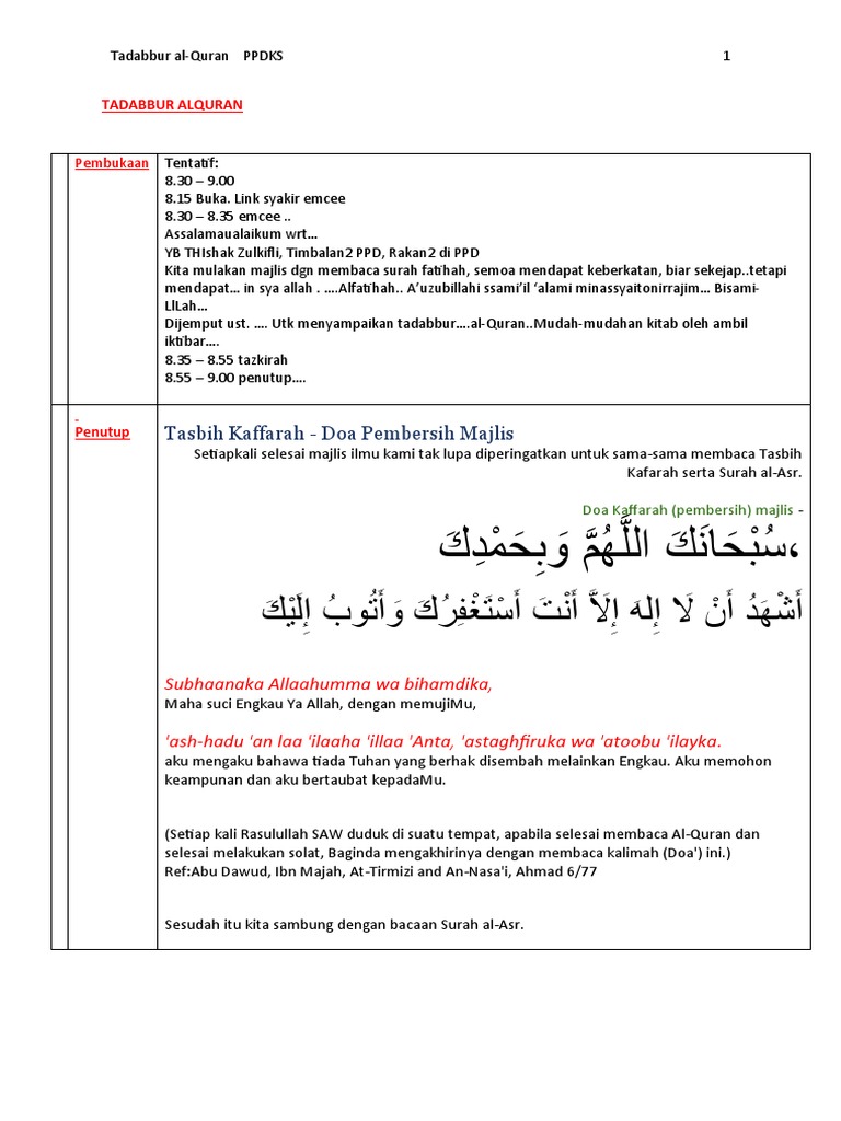 Emcee Dan Perbezaan Tafsir Dan Tadabbur | PDF