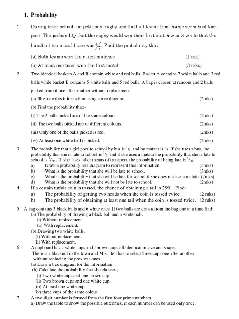 Probability Q | Download Free PDF | Probability | Probability And Statistics
