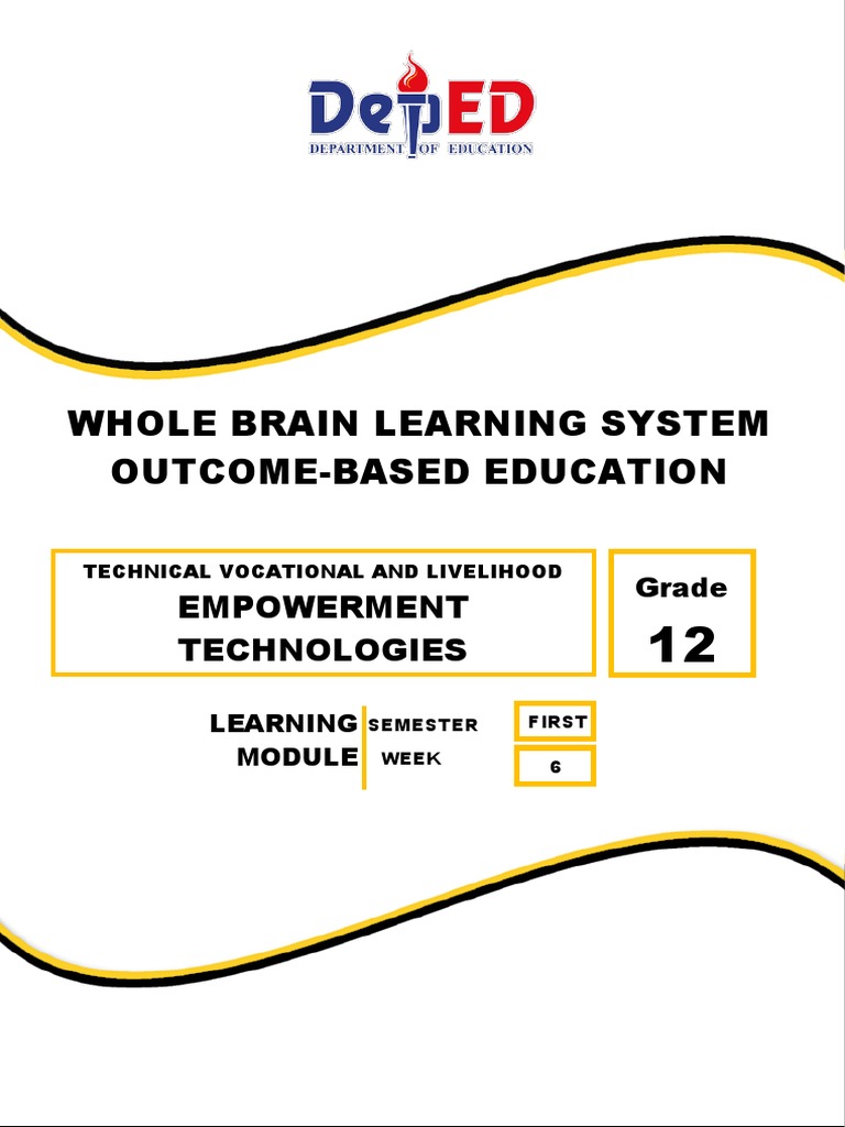Grade 12 ETECH TVL Q1WK6 | PDF | Infographics | Pixel