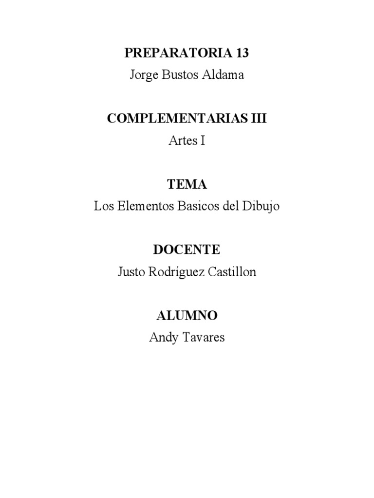 Elementos Basicos Del Dibujo | PDF