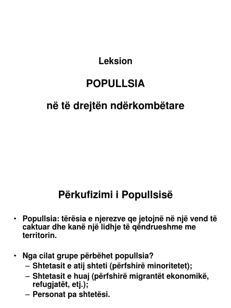 Leksion Popullsia | PDF