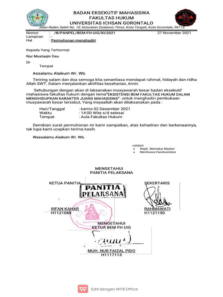 Surat Pengukuhan | PDF