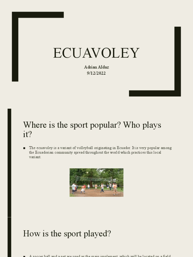 Ecuavoley: Ecuador's Volleyball Variant | PDF | Sports & Recreation