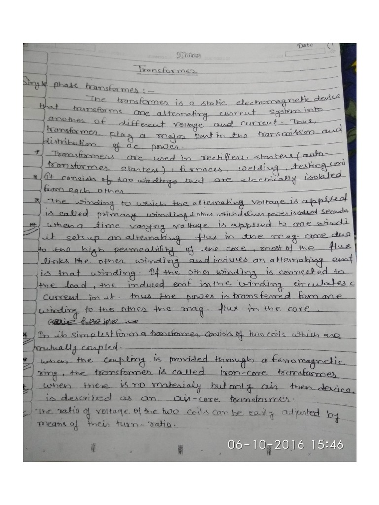 Transformer Hand Written Notes | PDF