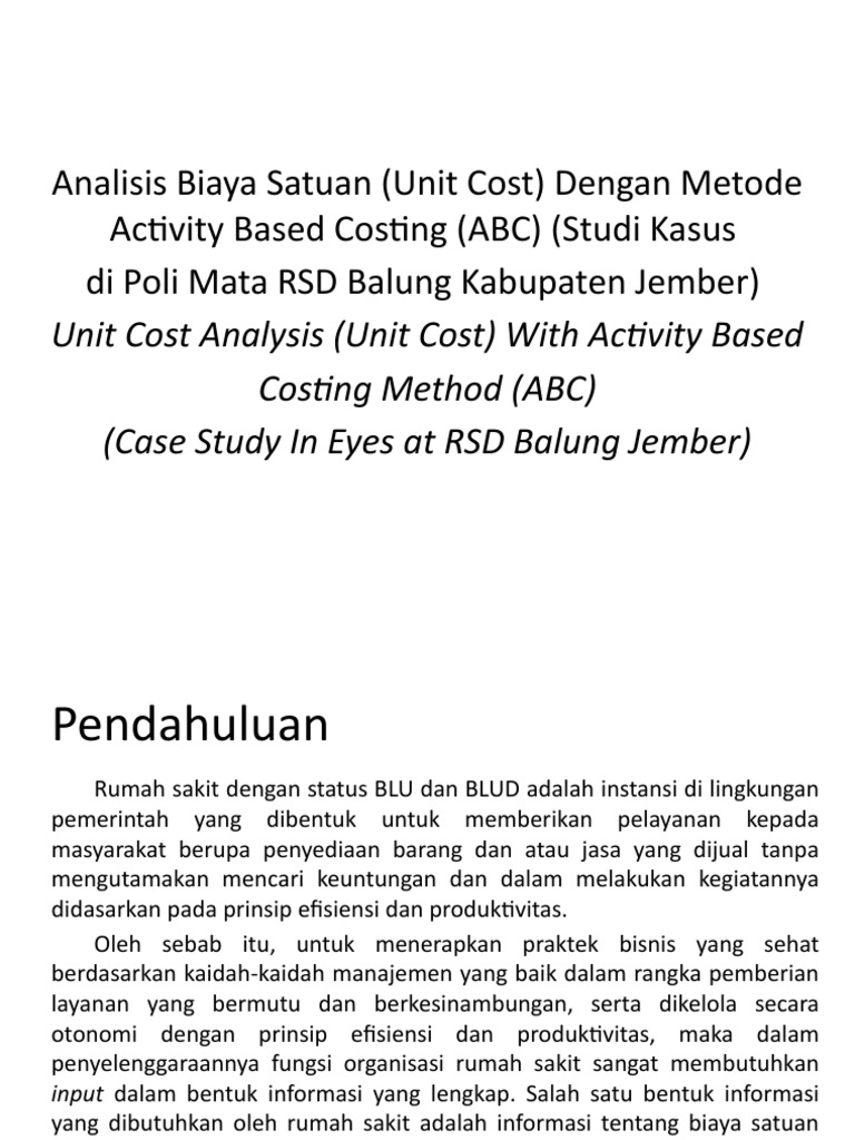 Ekokes-Unit Cost | PDF | Bisnis