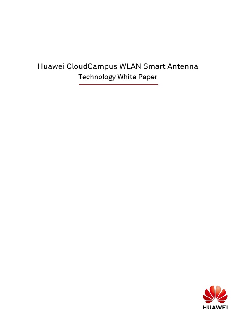 Huawei CloudCampus WLAN Smart Antenna Technology White Paper | PDF | Mimo | Ieee 802.11