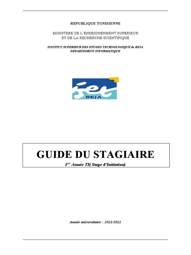 Guide du Stagiaire en Informatique TI | PDF | Business