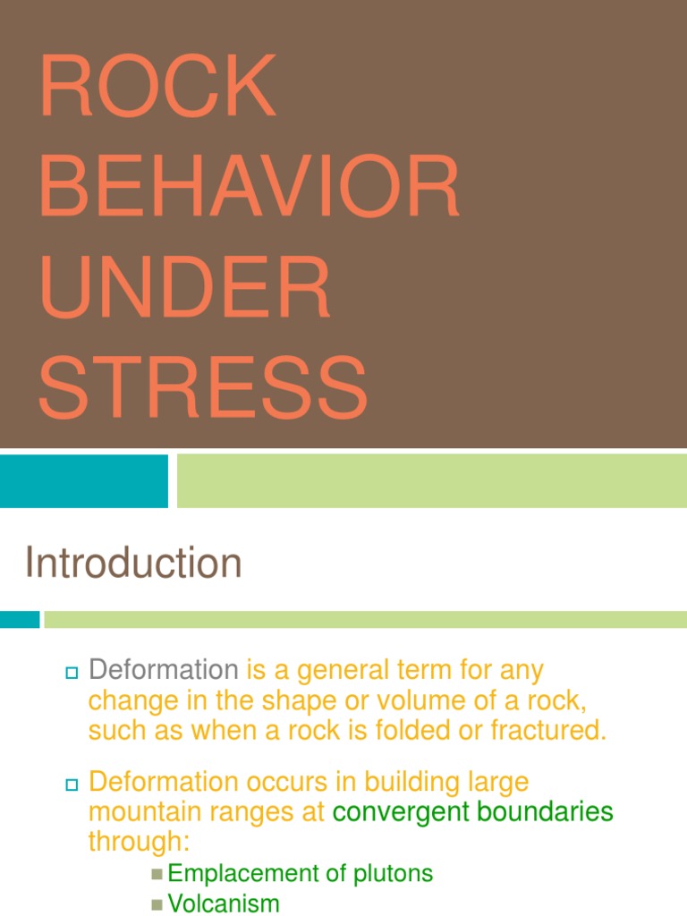 Rock Behavior Under Stress Explained | PDF | Fault (Geology) | Plate ...