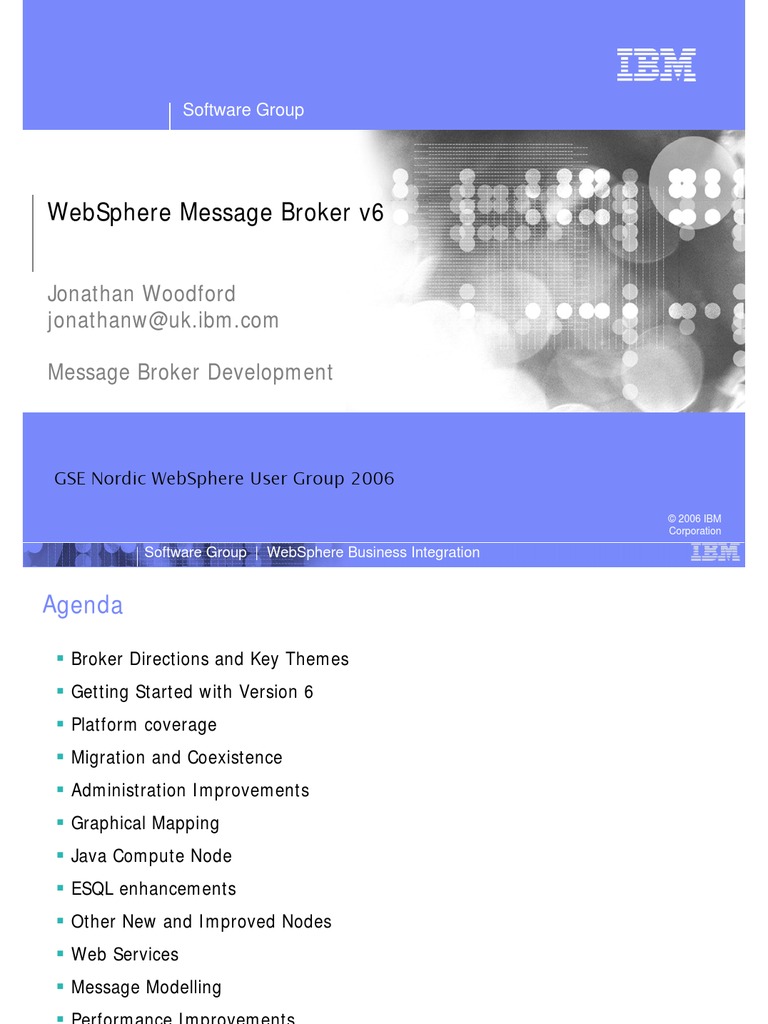 Websphere Message Broker V6 | PDF