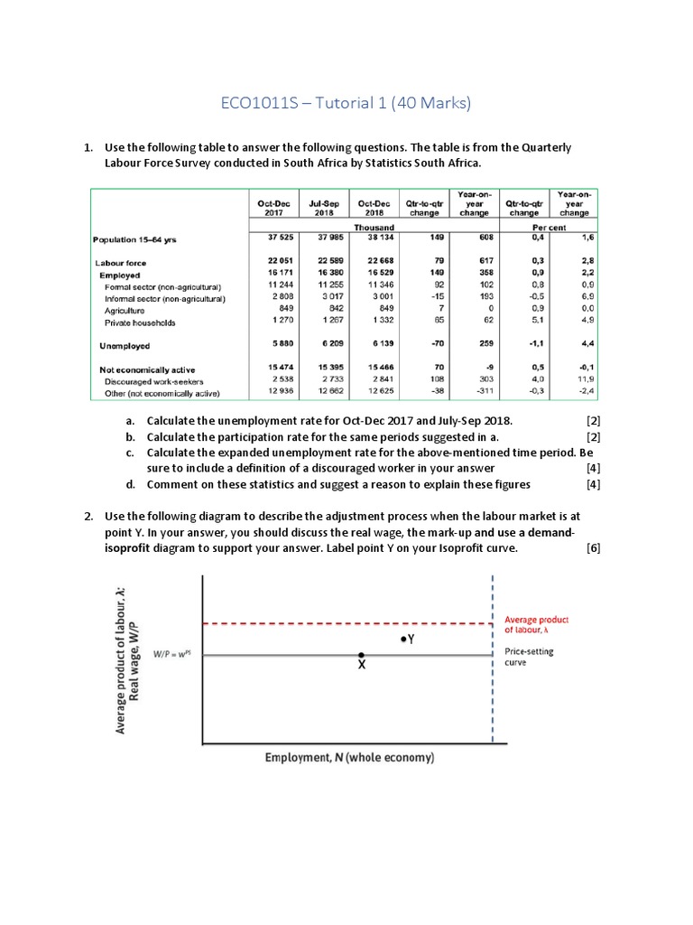 ECO1011S - Tutorial 1 | PDF