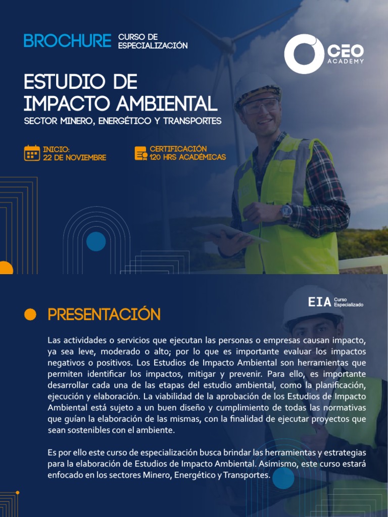 Estudio de Impacto Ambiental | PDF | Evaluación de impacto ambiental ...