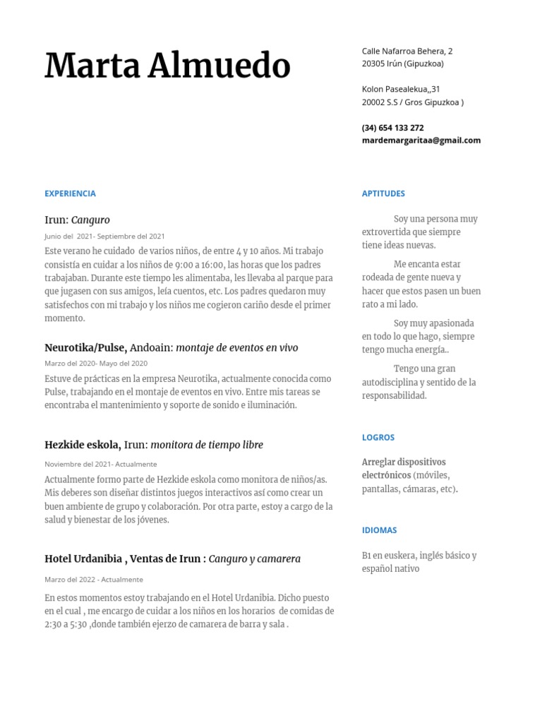 CV Marta Almuedo | PDF