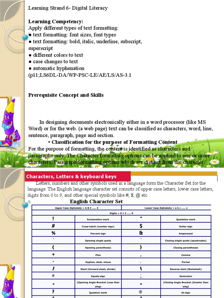 20-LS6 DL Apply Different Types of Text Formatting | PDF | Paragraph | Quotation Mark
