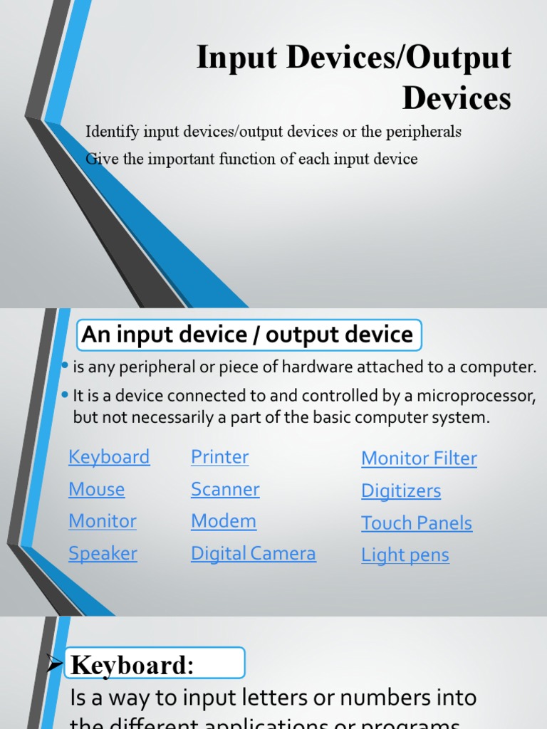 78-Identify Input and Output Devices | PDF | Computer Monitor | Computer Graphics