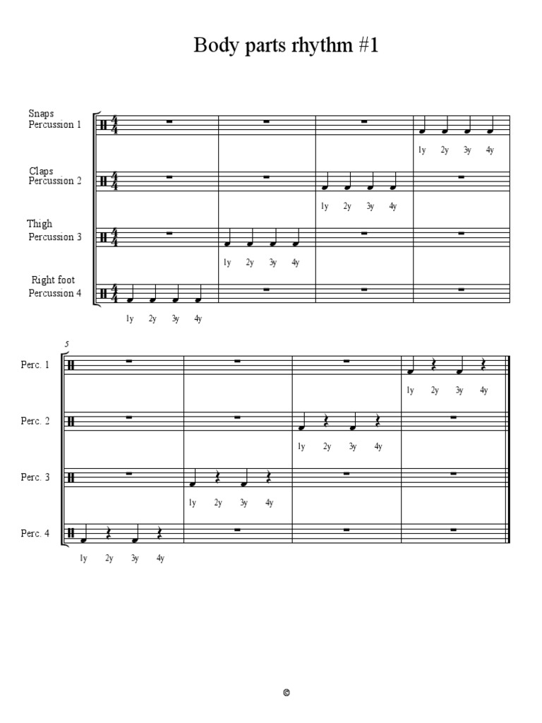 Body Parts Rhythm #1 | PDF