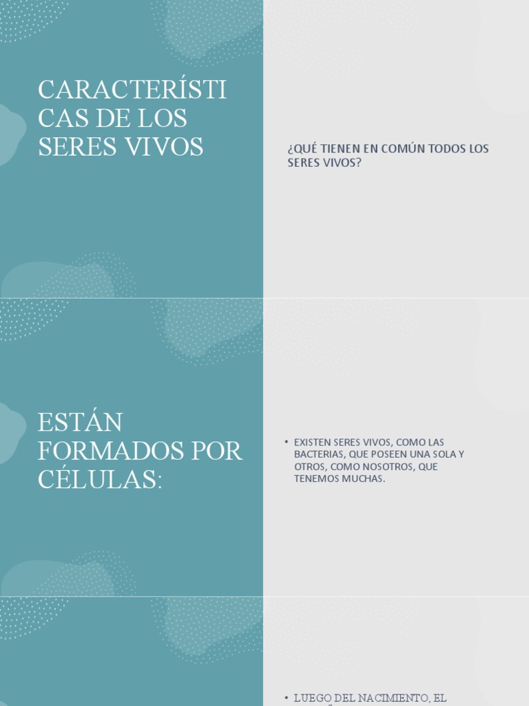 Qué Tienen en Común Los Seres Vivos | PDF