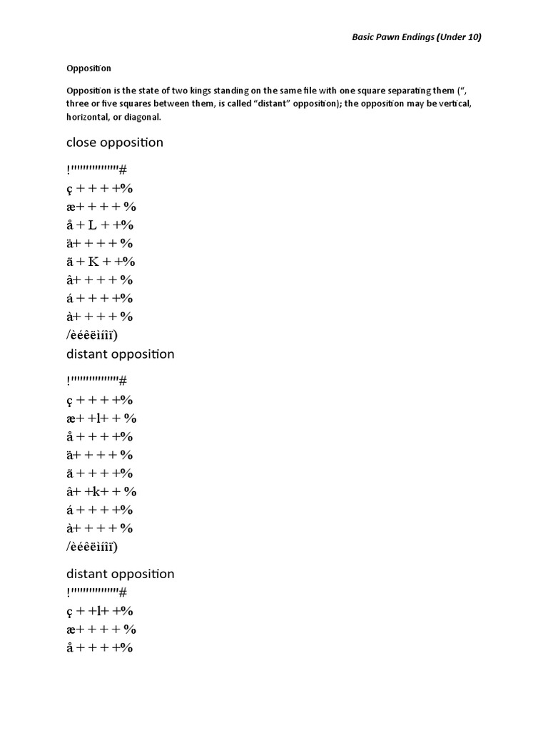 Basic Pawn Endings | PDF | Chess | Abstract Strategy Games