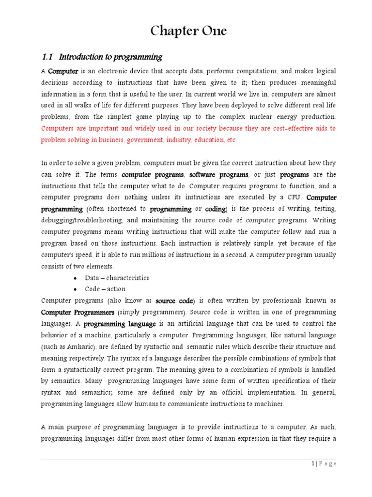 Chapter 1 - Computer Programming | Download Free PDF | Programming ... Chapter 1 - Computer Programming | Download Free PDF | Programming ...