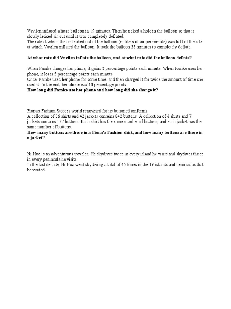 Khan Academy System of Equation Word Problem Capstone | PDF