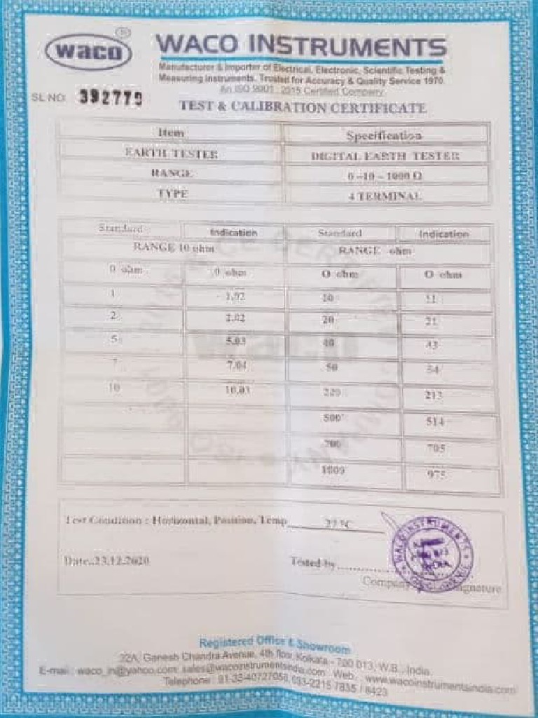 Waco Certificate | PDF