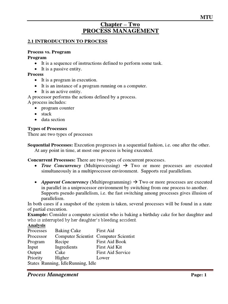 Unit 2-Process Mnagement | PDF | Thread (Computing) | Process (Computing)