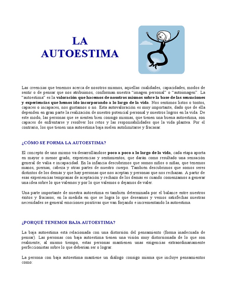 Autoestima | PDF | Autoestima | Pensamiento