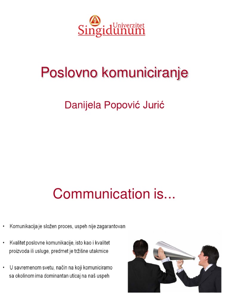 Poslovna Komunikacija | PDF