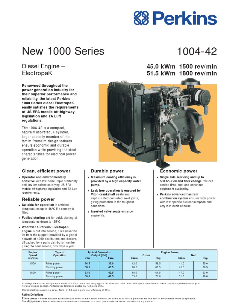 Perkins 1004-42 | PDF | Diesel Engine | Engines